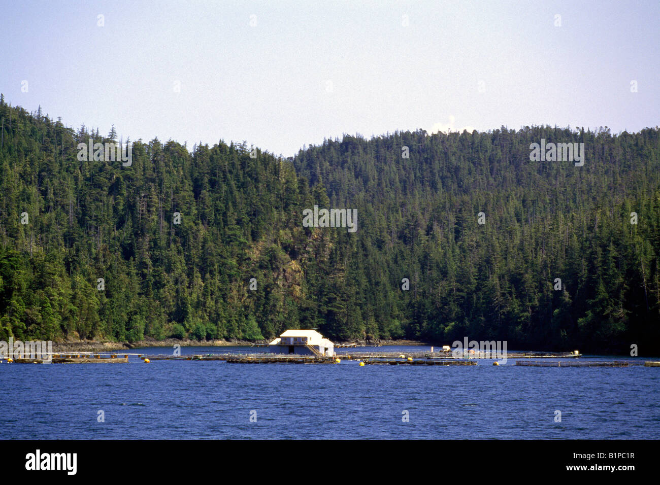 West Coast, BC, British Columbia, Canada - Fish Farm along Inside ...