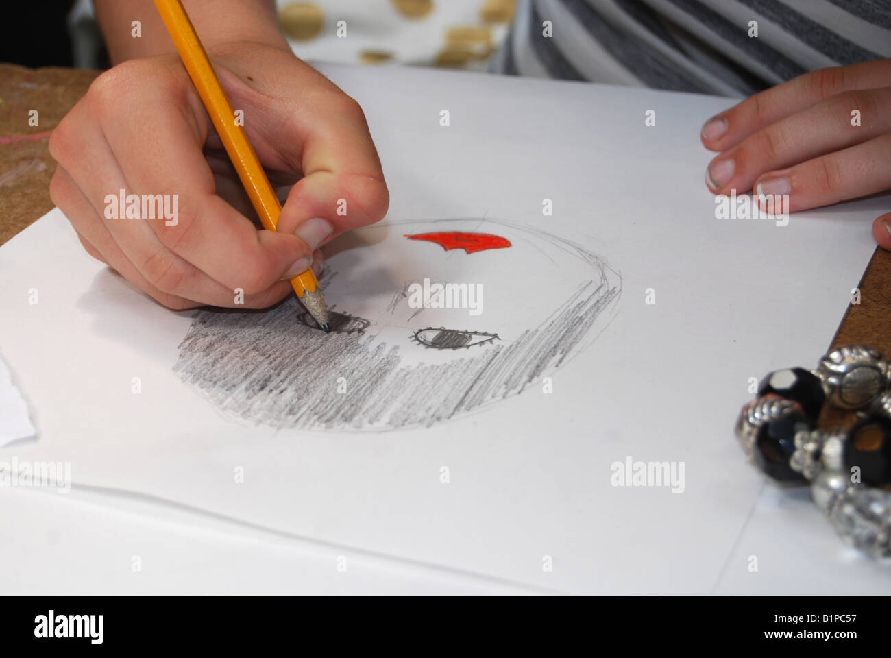 student in drawing class Stock Photo - Alamy