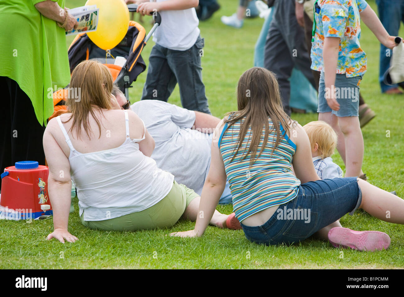An obese family Stock Photo - Alamy