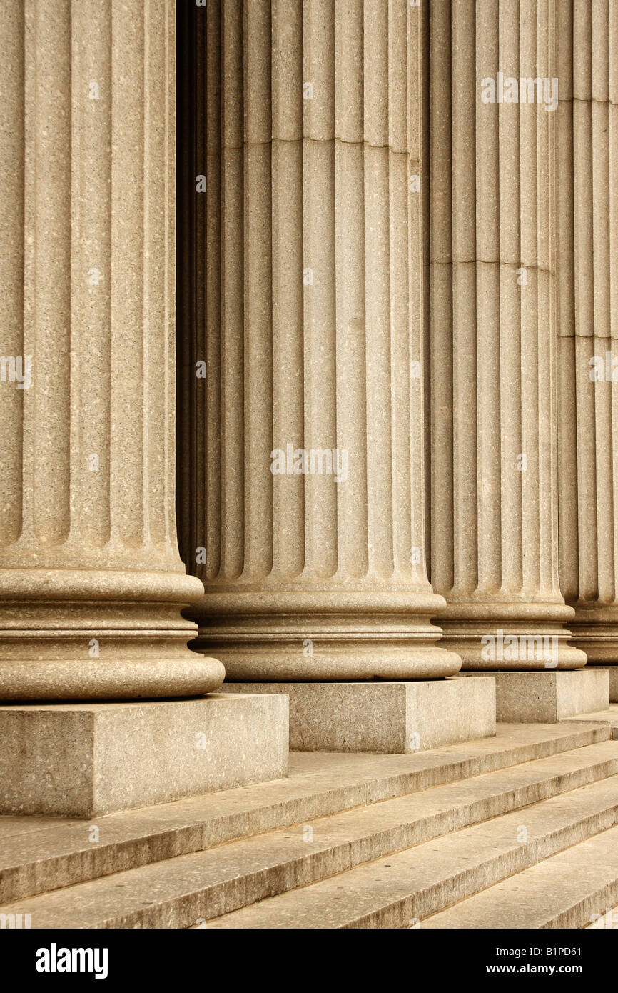 Columns of the Supreme Court building - New York City, USA Stock Photo ...