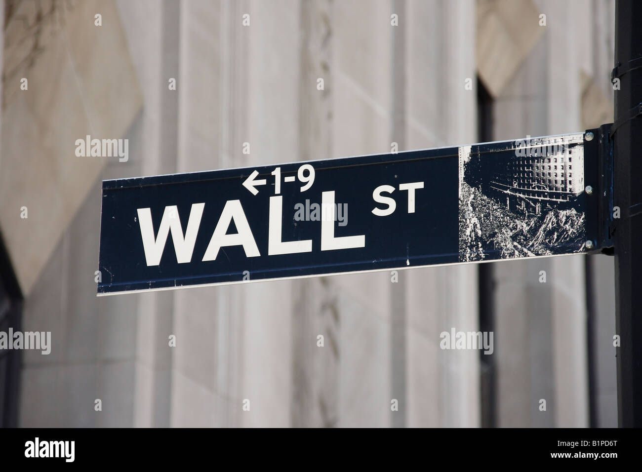 Wall Street sign - Manhattan, New York City, USA Stock Photo - Alamy