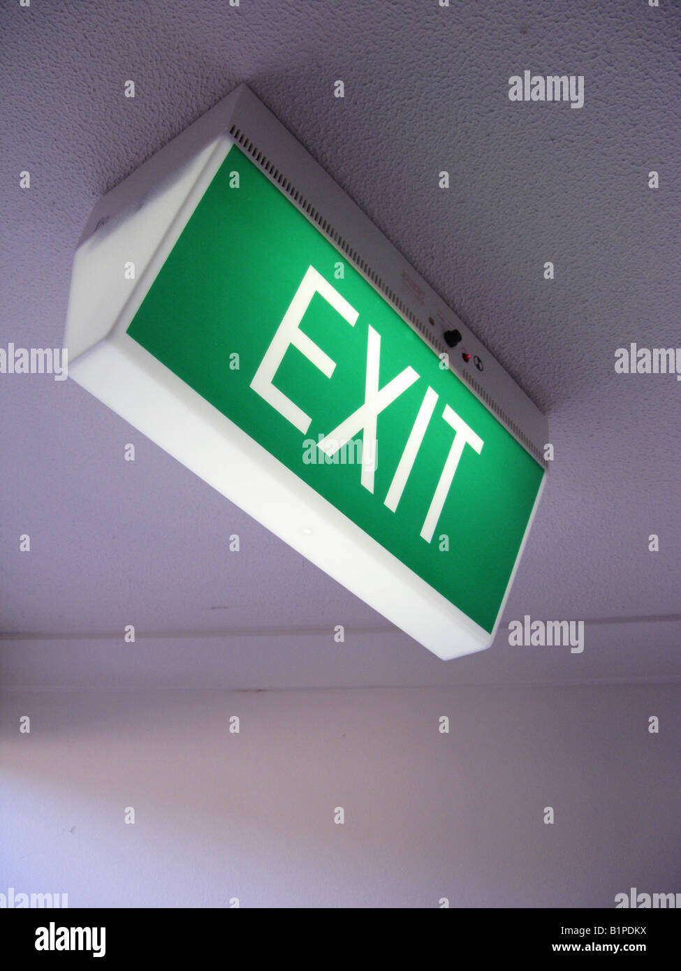 Luminous Exit Sign Stock Photo - Alamy