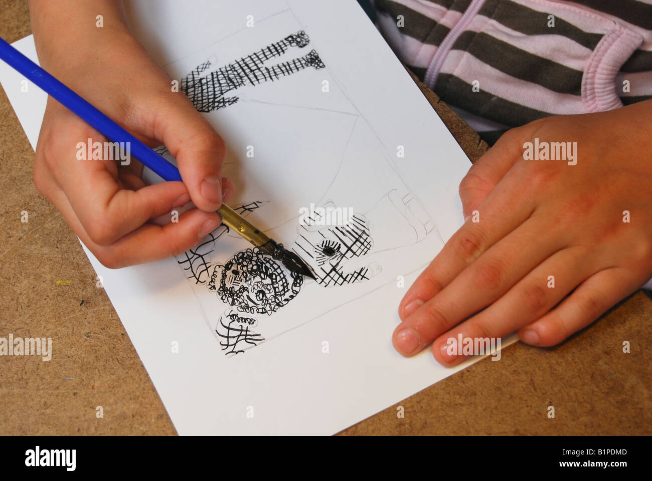 student in drawing class Stock Photo - Alamy