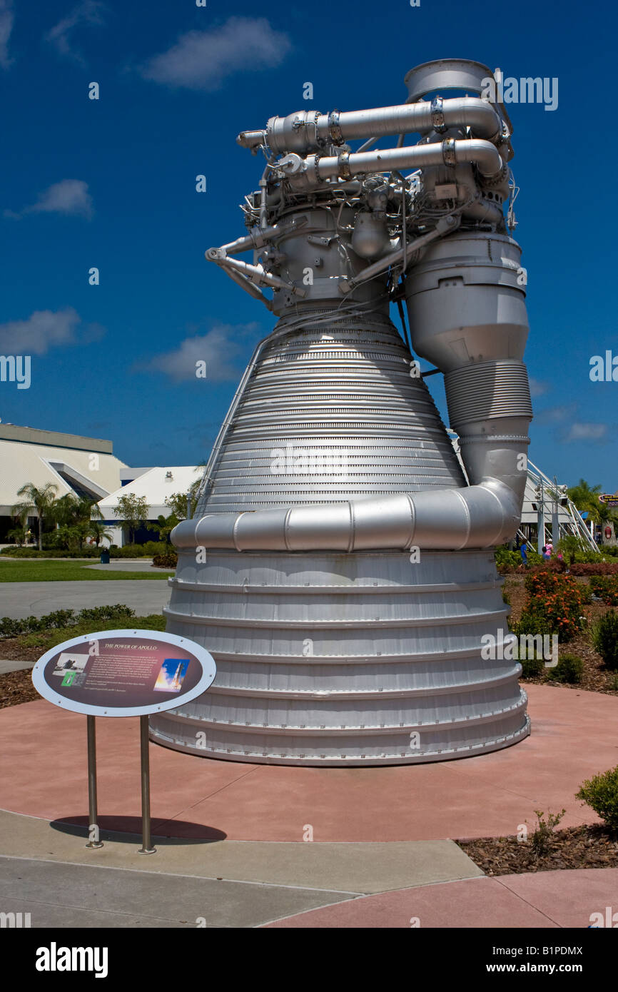 Side View of a Saturn 5 Rocket Motor at the John F Kennedy Space Center ...
