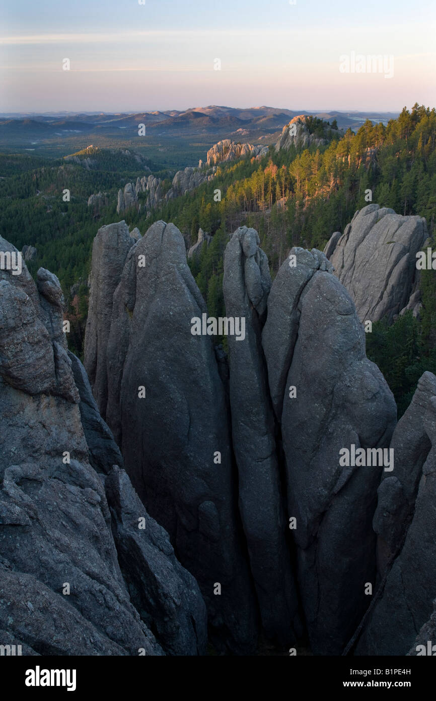 granite spires, Custer State Park, Black Hills, South Dakota Stock ...