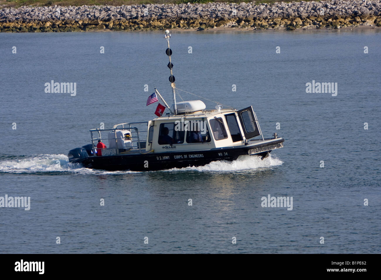United States Army Corps of Engineers SeaArk Patrol Boat South of Cape ...
