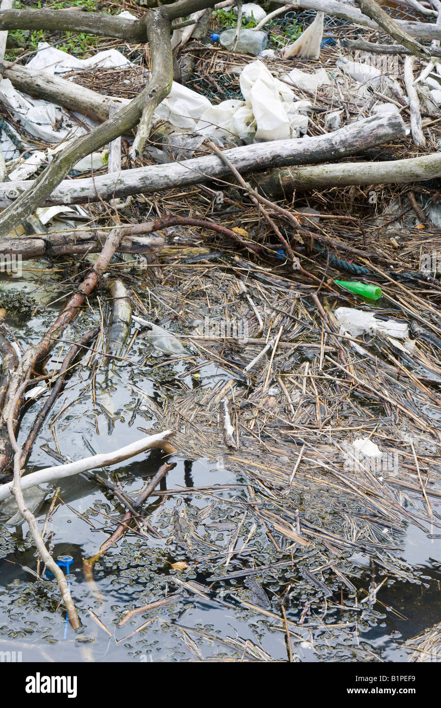 Pollution on the river Tees UK Stock Photo - Alamy