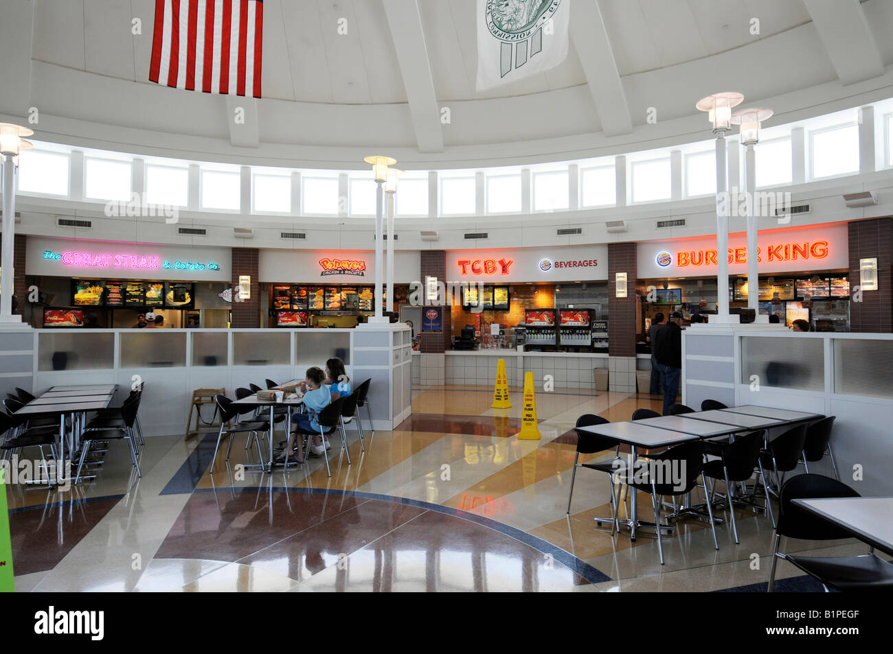 fast food court at rest stop on I 80 interstate in Ohio Stock Photo - Alamy