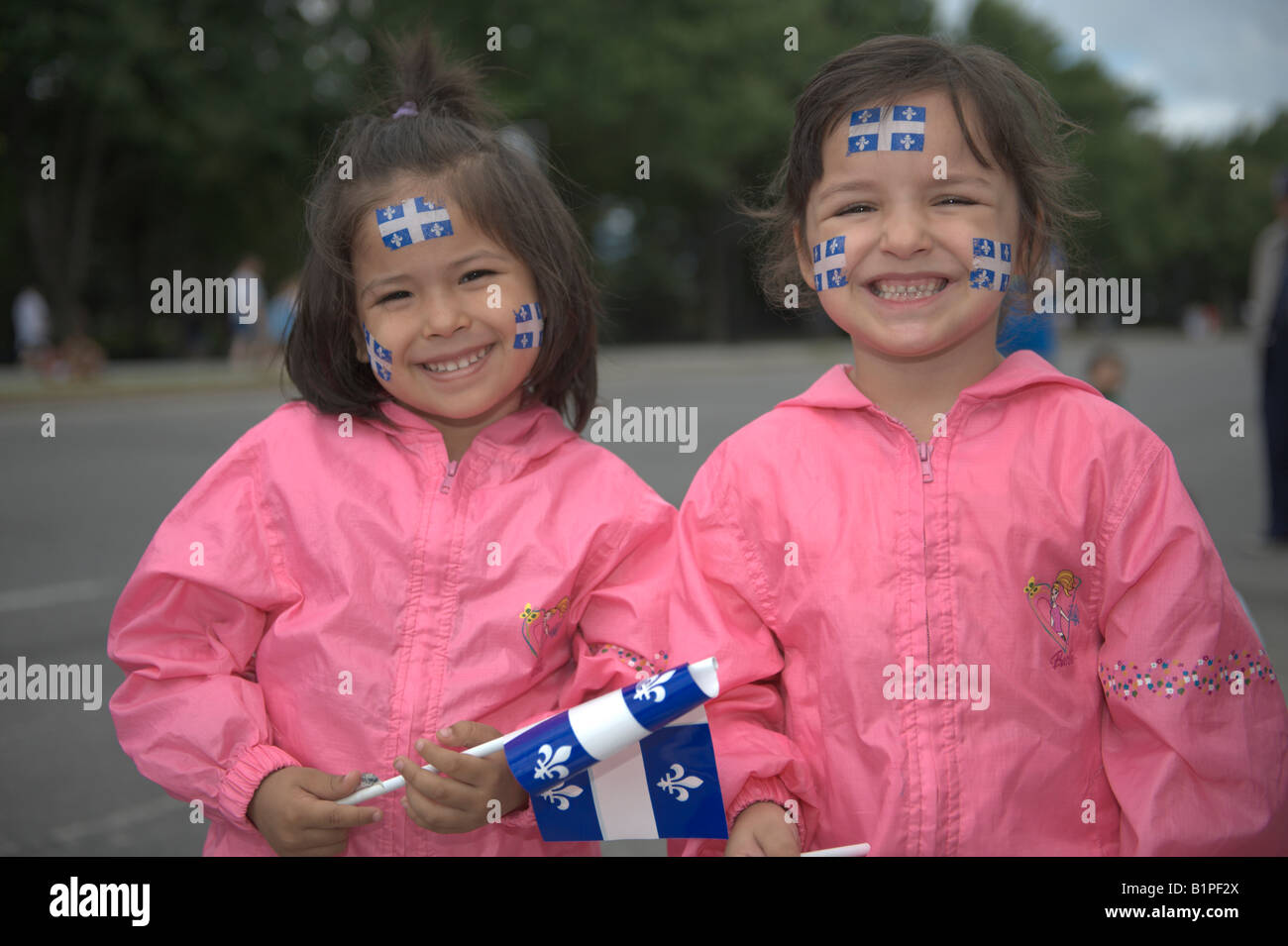 Quebec flag montreal parade hi-res stock photography and images - Alamy