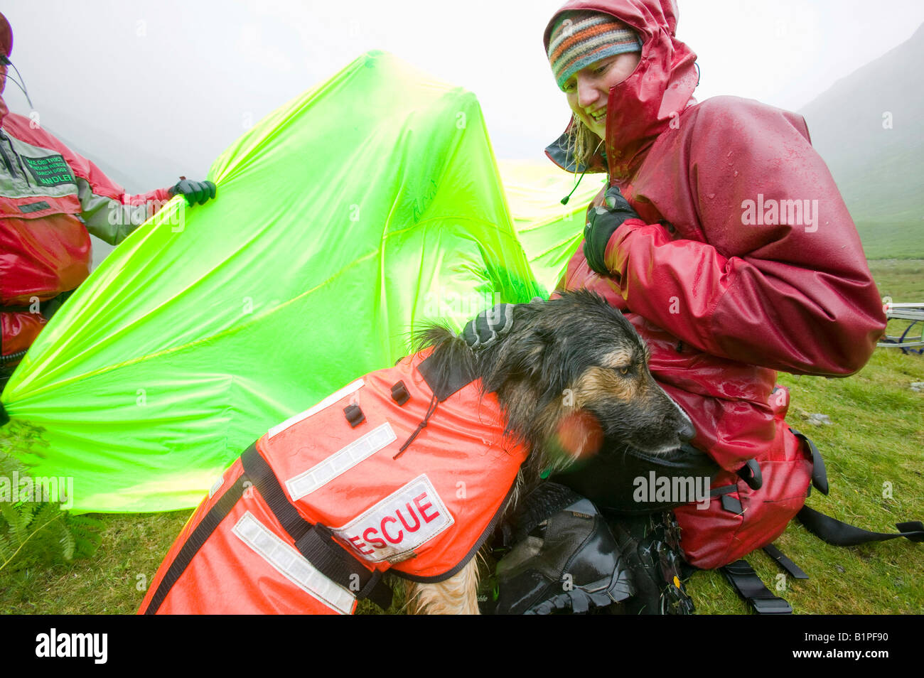 Members of Langdale Ambleside mountain rescue Team treat a collapsed ...