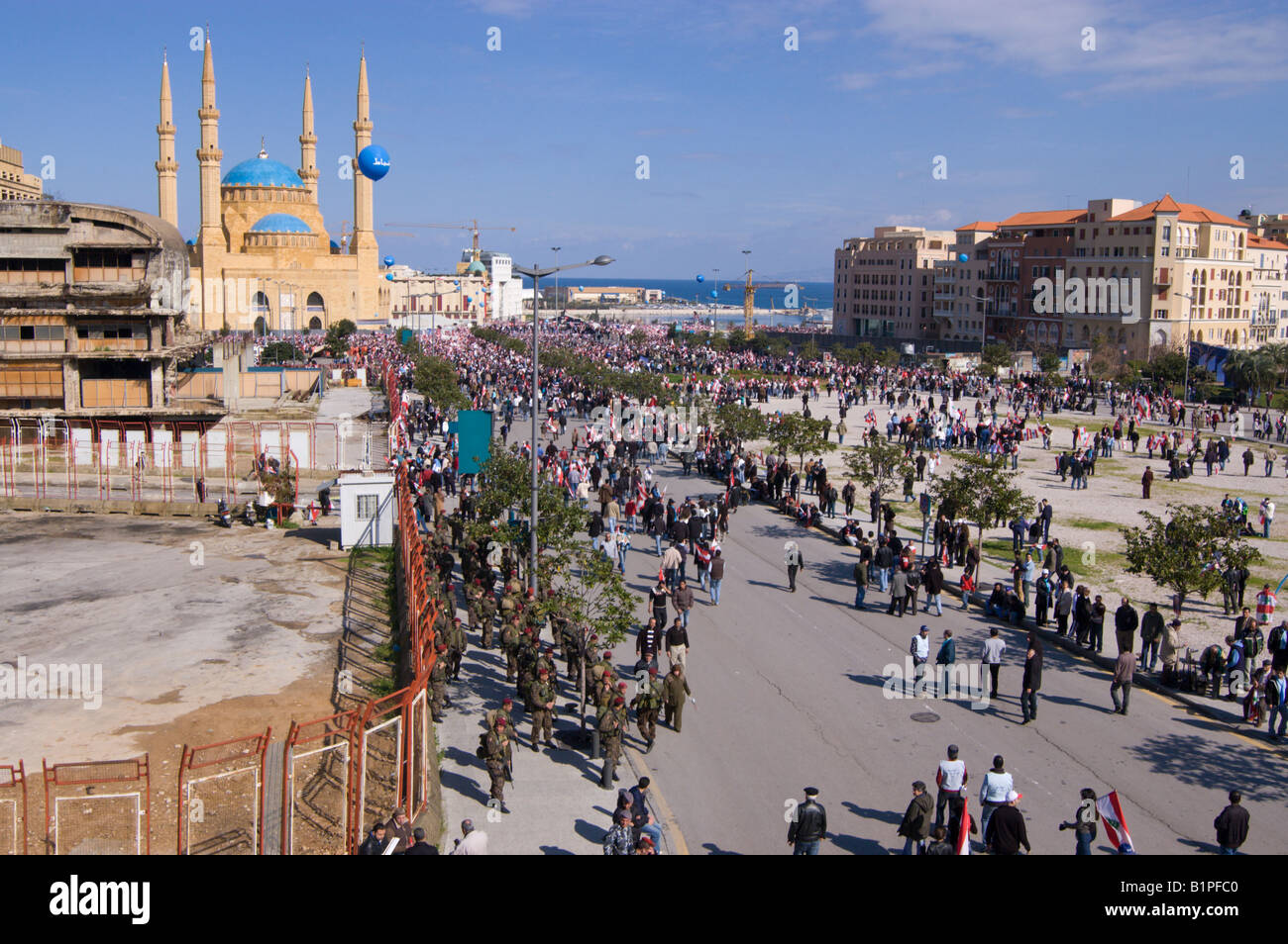 Demonstrations in Beirut's Martyr Square Stock Photo - Alamy