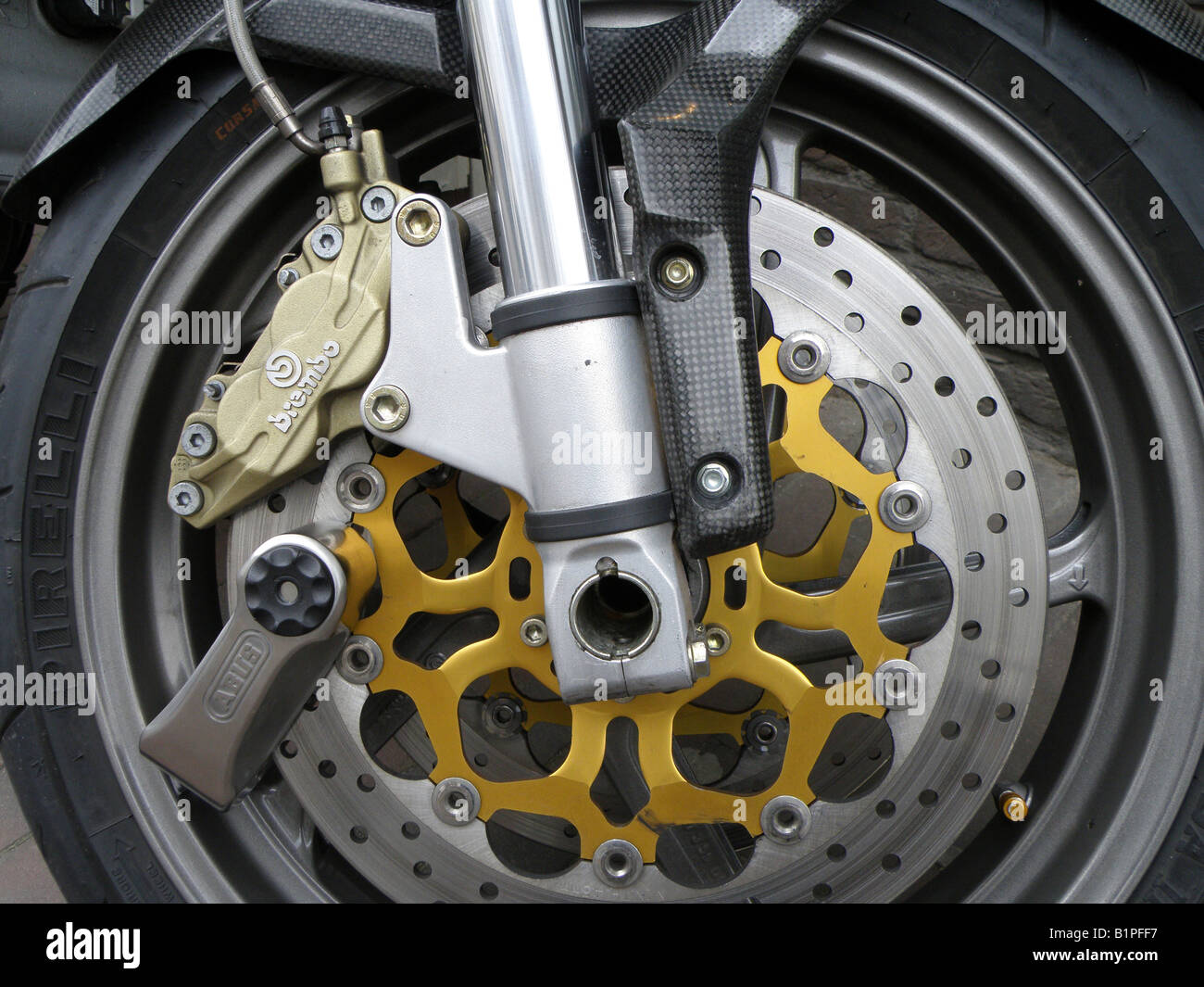 Motorbike disc lock hi-res stock photography and images - Alamy
