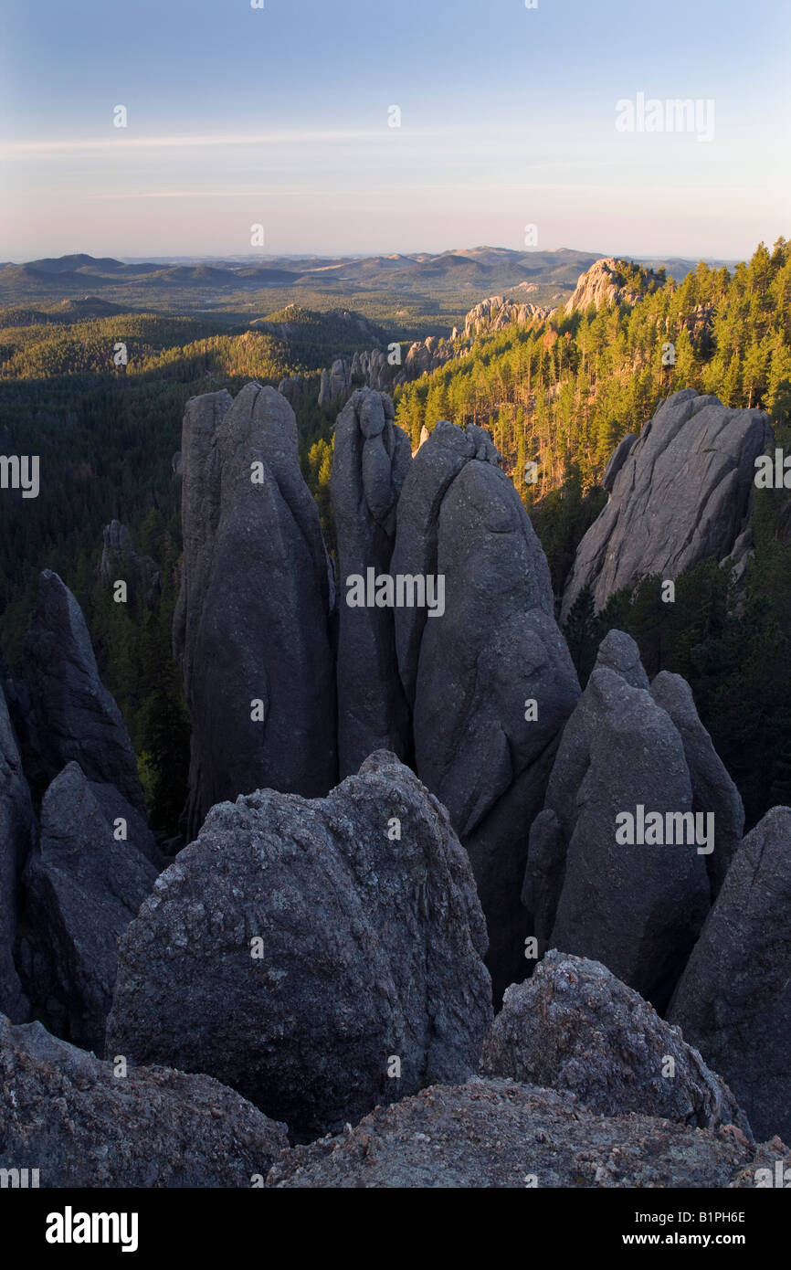 granite spires, Custer State Park, Black Hills, South Dakota Stock ...