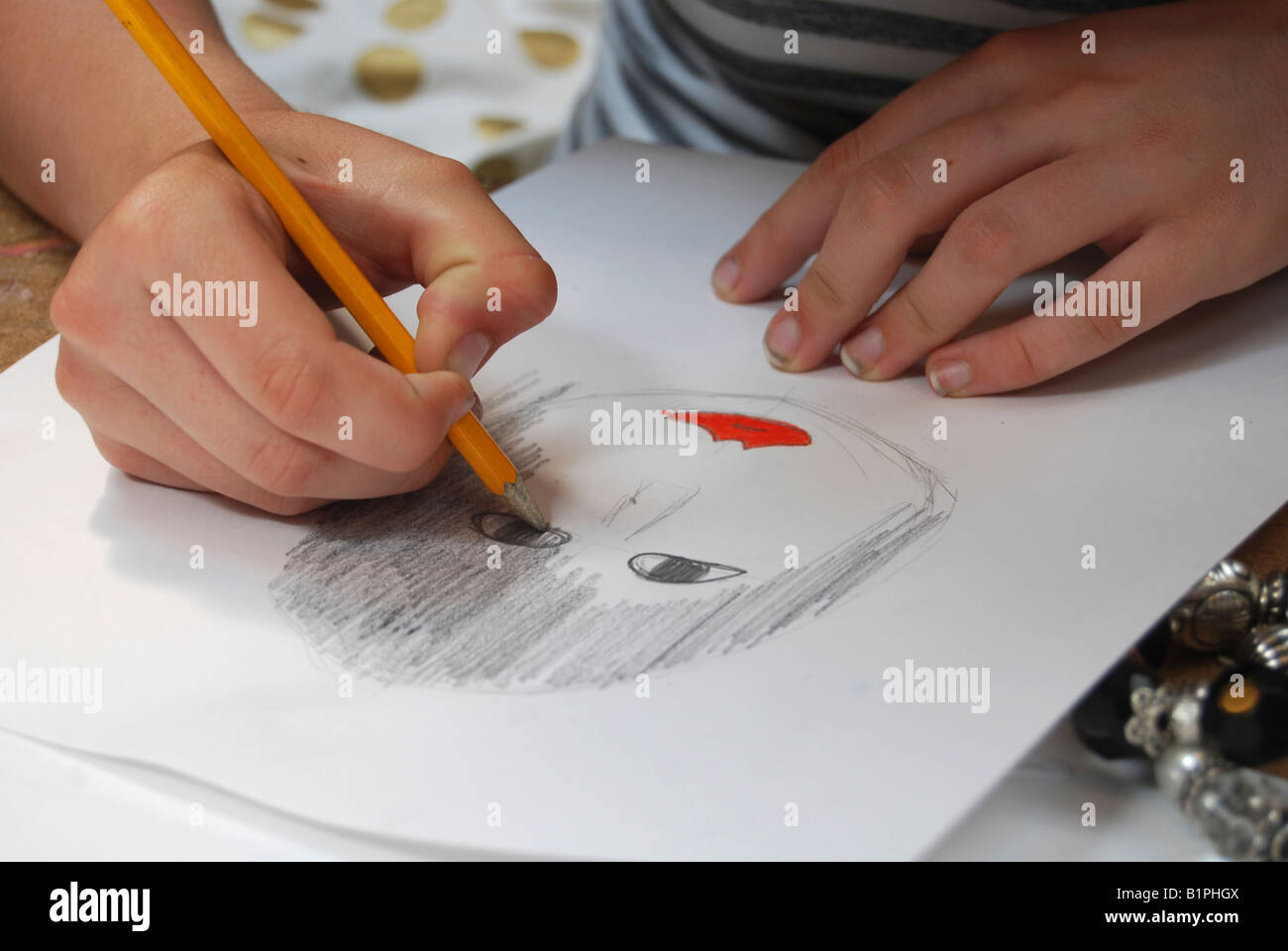 student in drawing class Stock Photo - Alamy