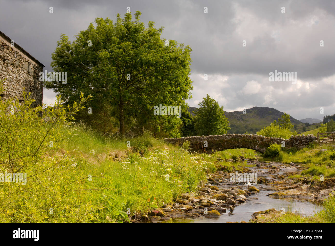 Old bridge watendlath lake district hi-res stock photography and images ...