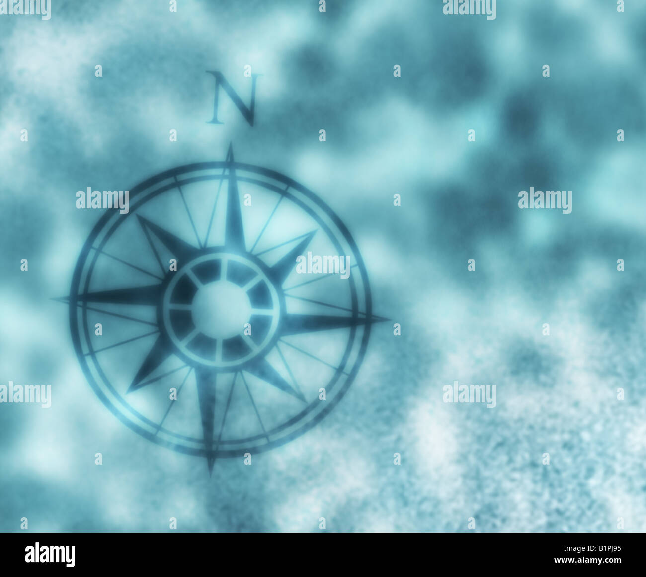 great soft image of a north arrow under water Stock Photo - Alamy
