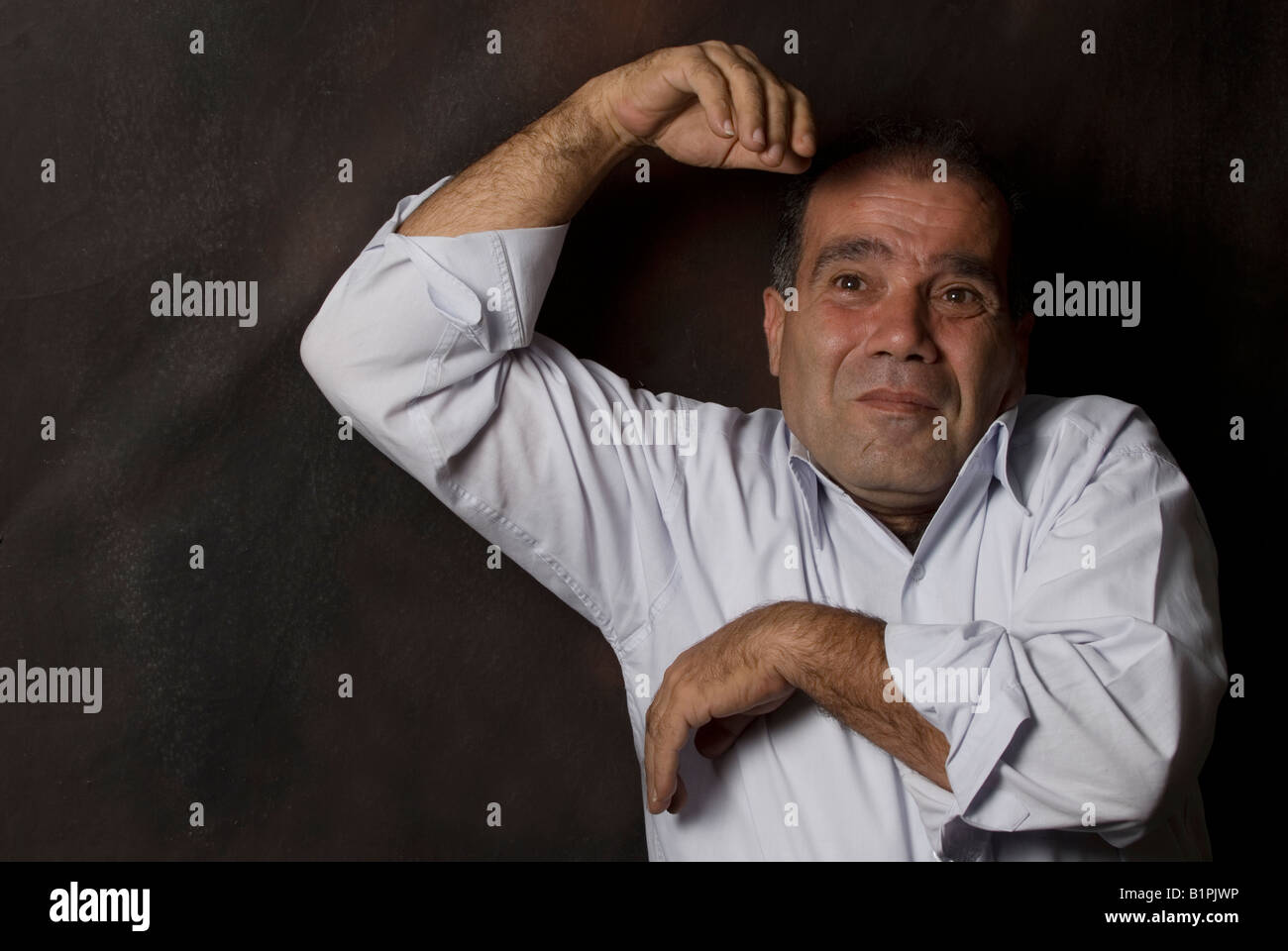 Horrified mature man Stock Photo - Alamy