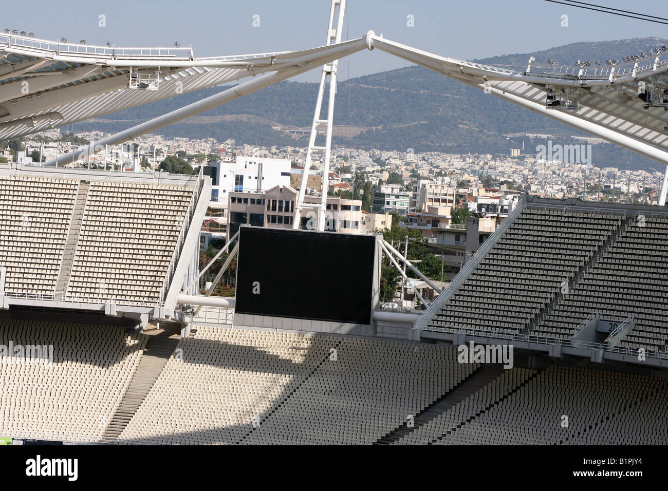 stadium monitor detail from the olympic stadium of athens greece Stock ...