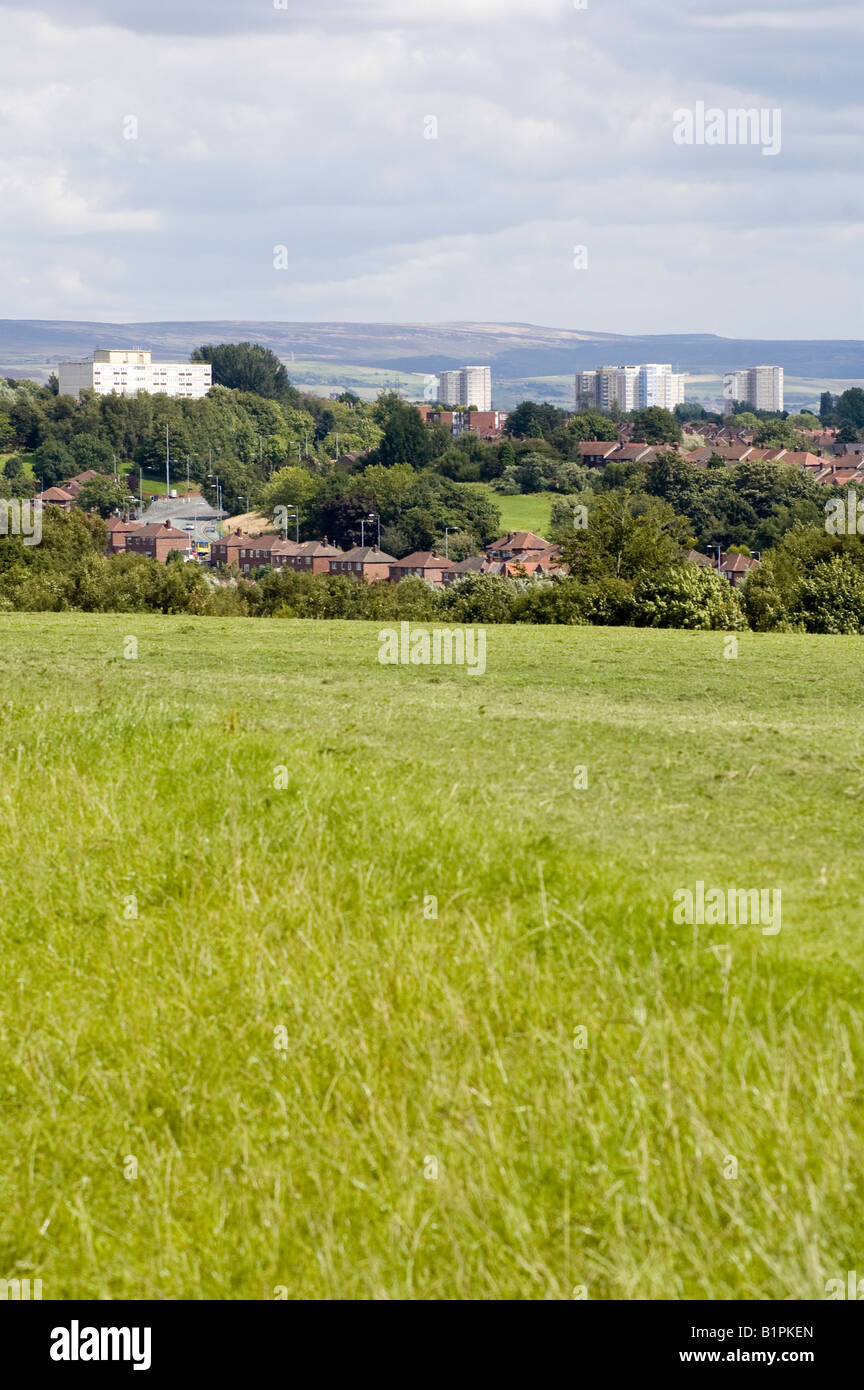 A view over north Manchester from Heaton Park Stock Photo - Alamy