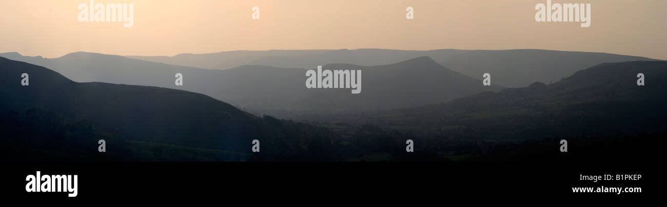 View over the Derwent valley derbyshire at sunset Stock Photo - Alamy