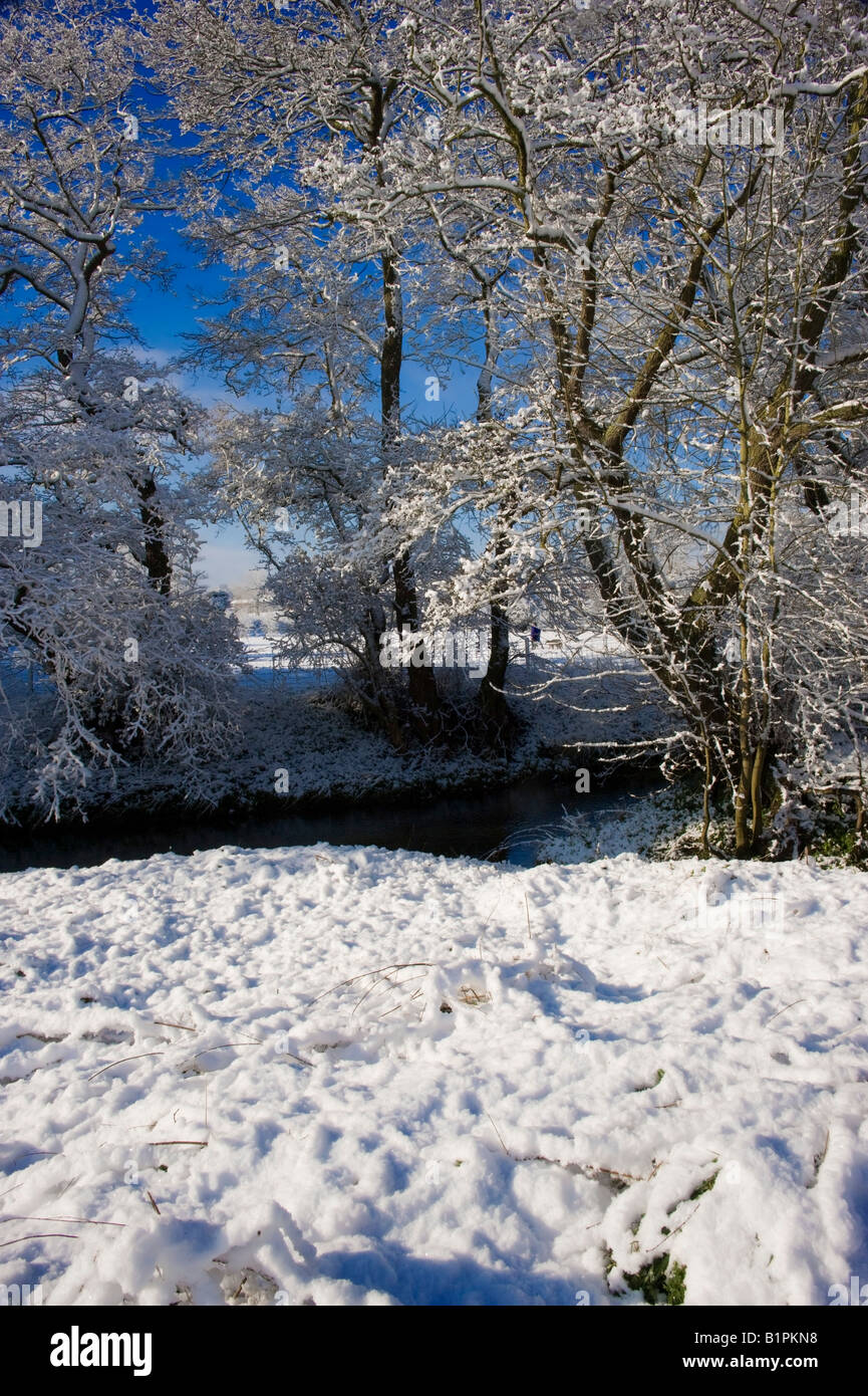 A snow covered rural landscape in the countryside Stock Photo - Alamy