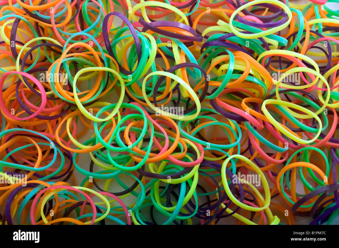 abstract background of colorful ruber bands Stock Photo - Alamy