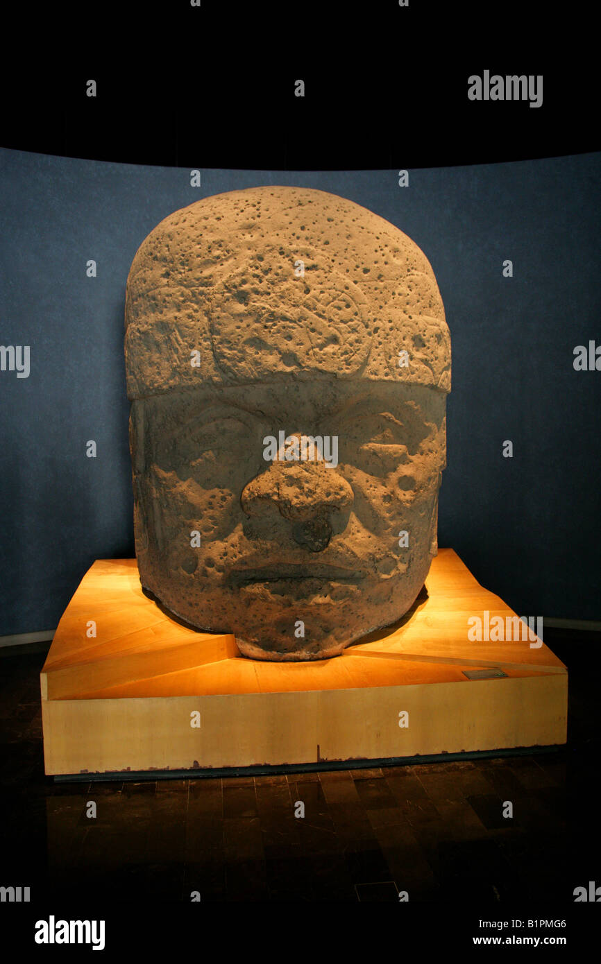 Olmec Stone Head Pre Columbian Art National Museum of Anthropology ...