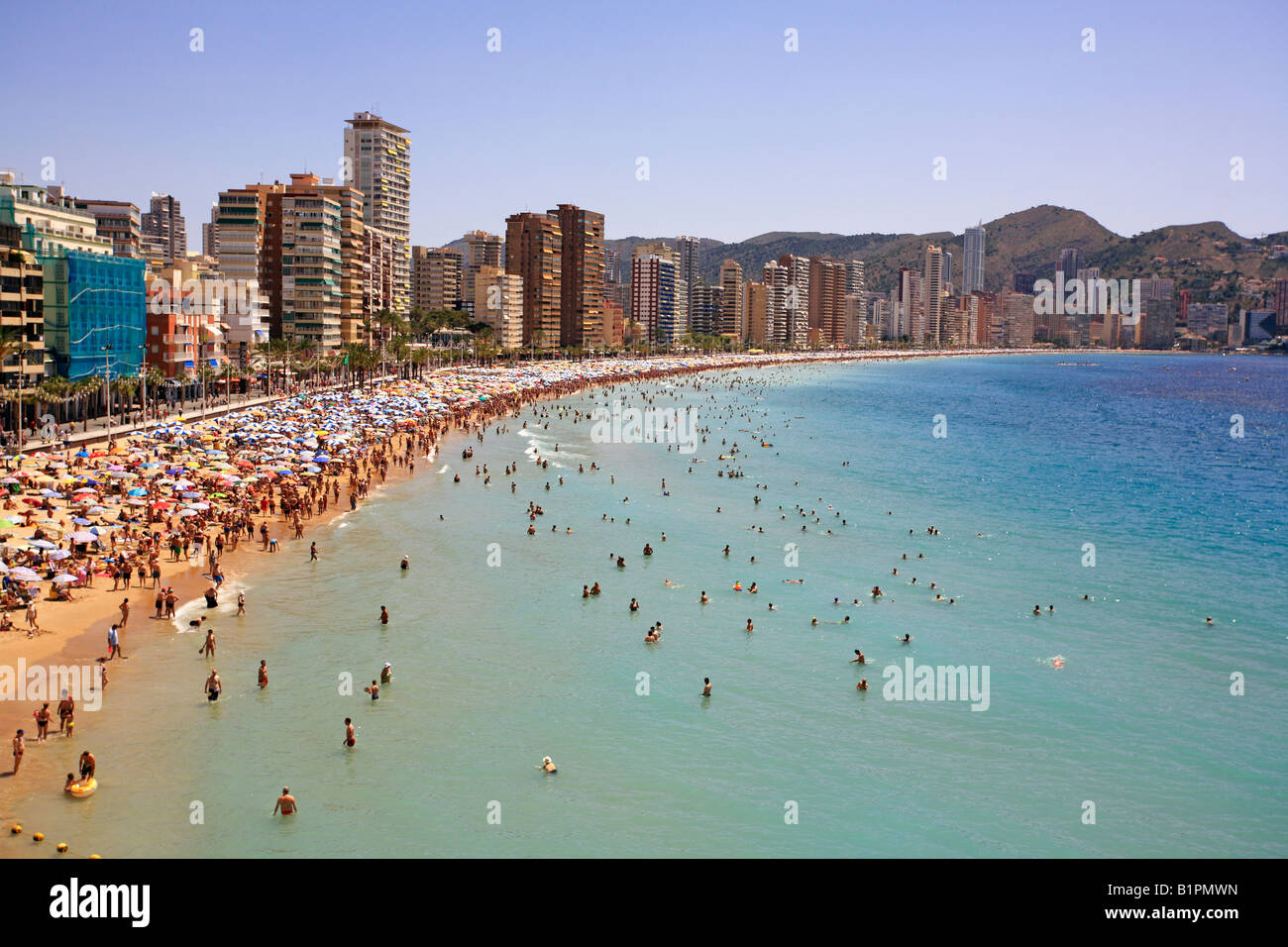 Levante Beach Benidorm Spain Europe Stock Photo - Alamy