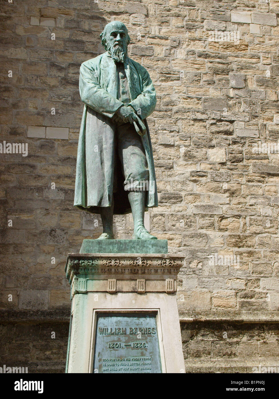 William Barnes statue Stock Photo - Alamy