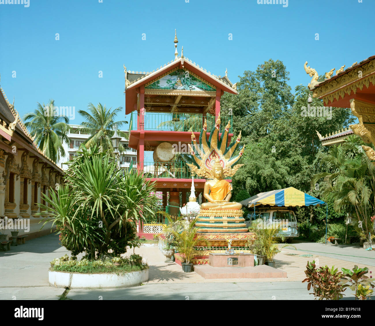Buddha Shrine at Vat Chan Temple Stock Photo - Alamy