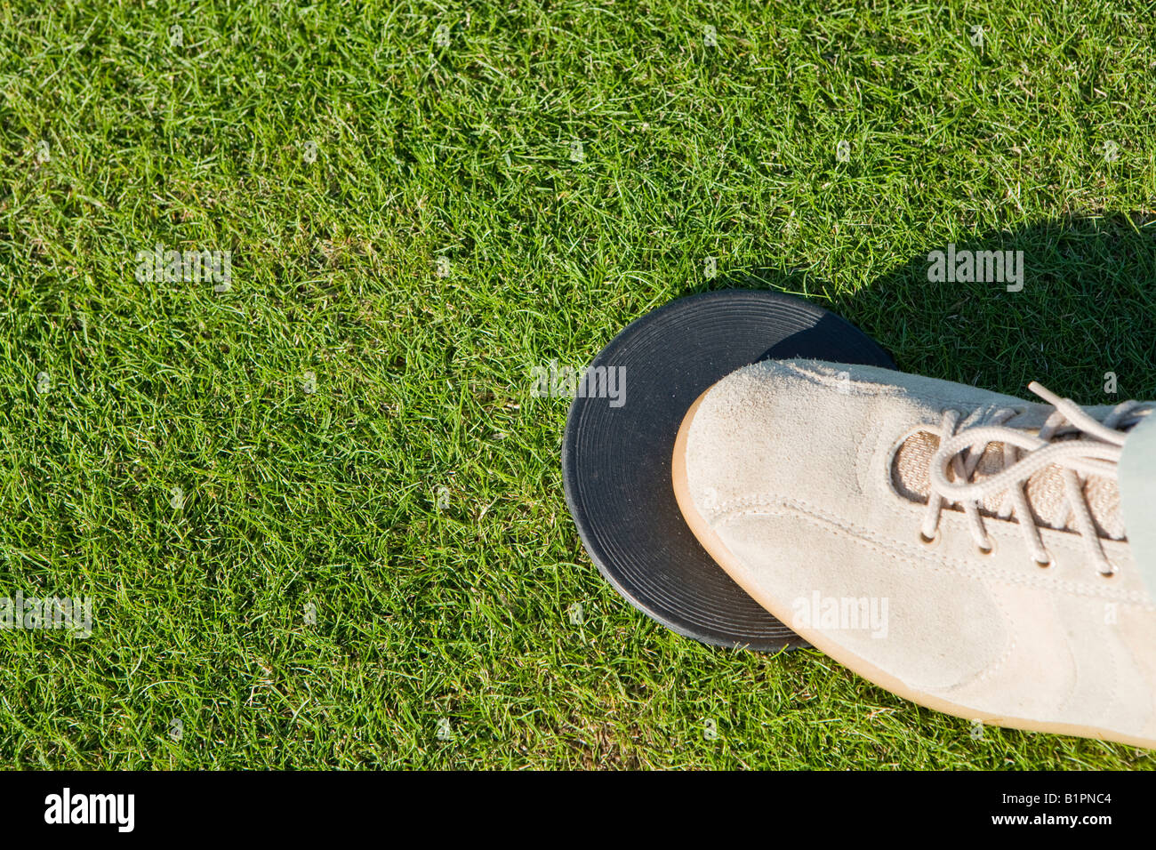 crown green bowling mat Stock Photo - Alamy