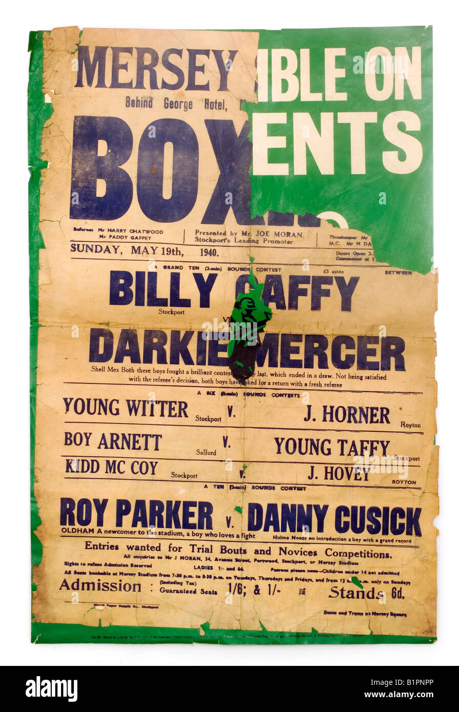 old boxing poster Stock Photo - Alamy