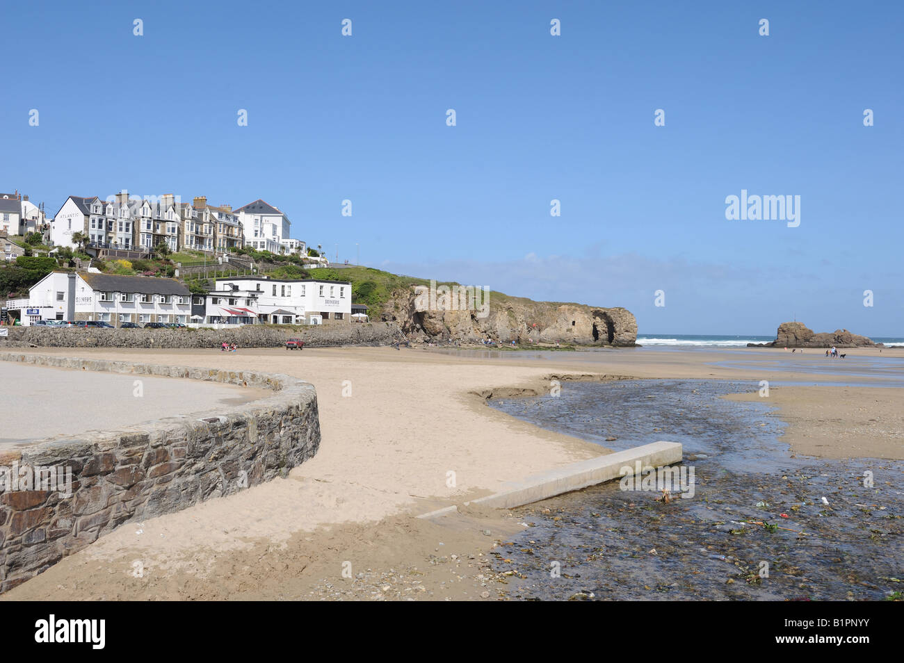 Perranporth beach Cornwall Stock Photo - Alamy