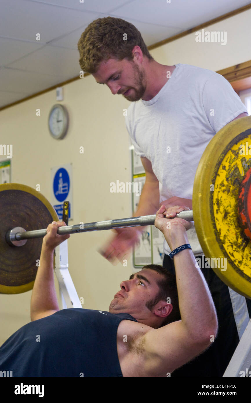 weightlifters in a gym Stock Photo - Alamy