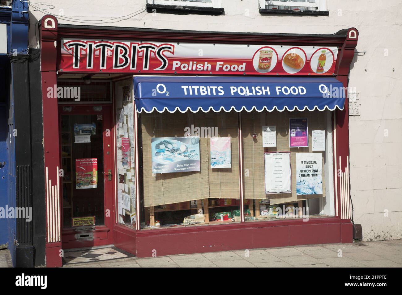 Titbits Polish food shop in Norwich Stock Photo - Alamy
