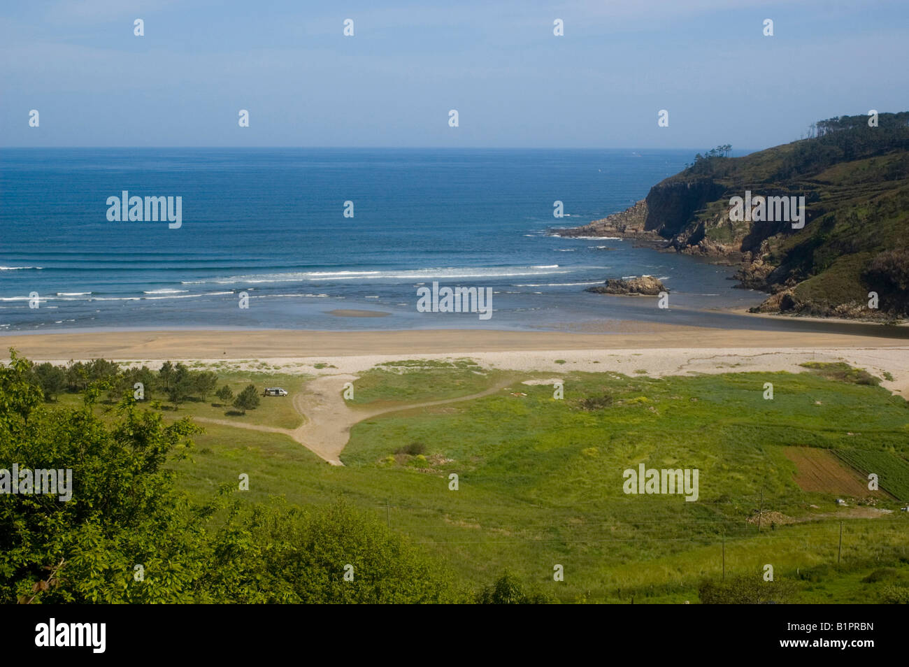 Cueva Beach near Luarca Asturias region SPAIN Stock Photo - Alamy