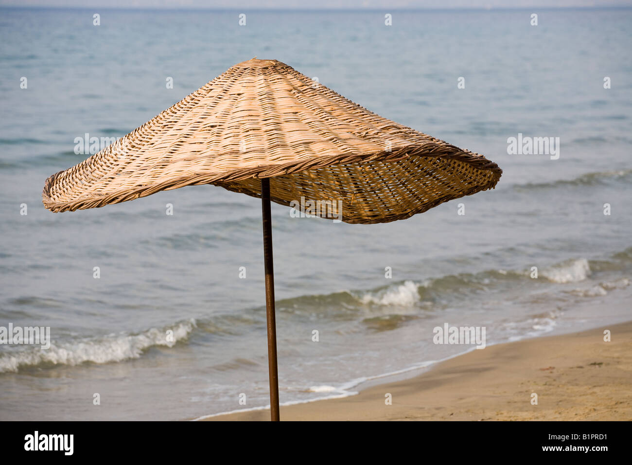 Woven Beach Umbrella. The beaches of this popular Turkish national park ...