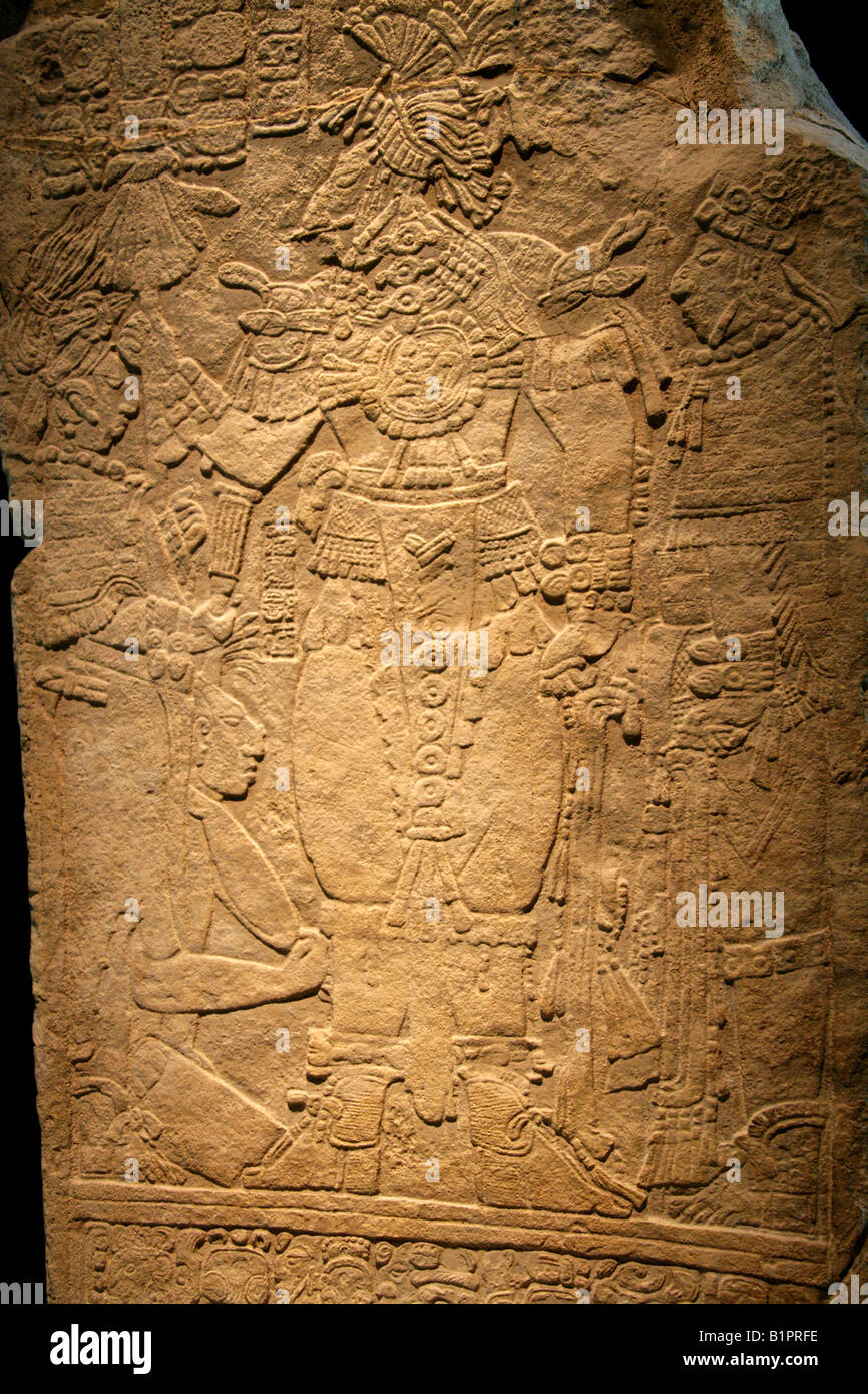 Mayan Stela Relief in the National Museum of Anthropology Chapultepec ...