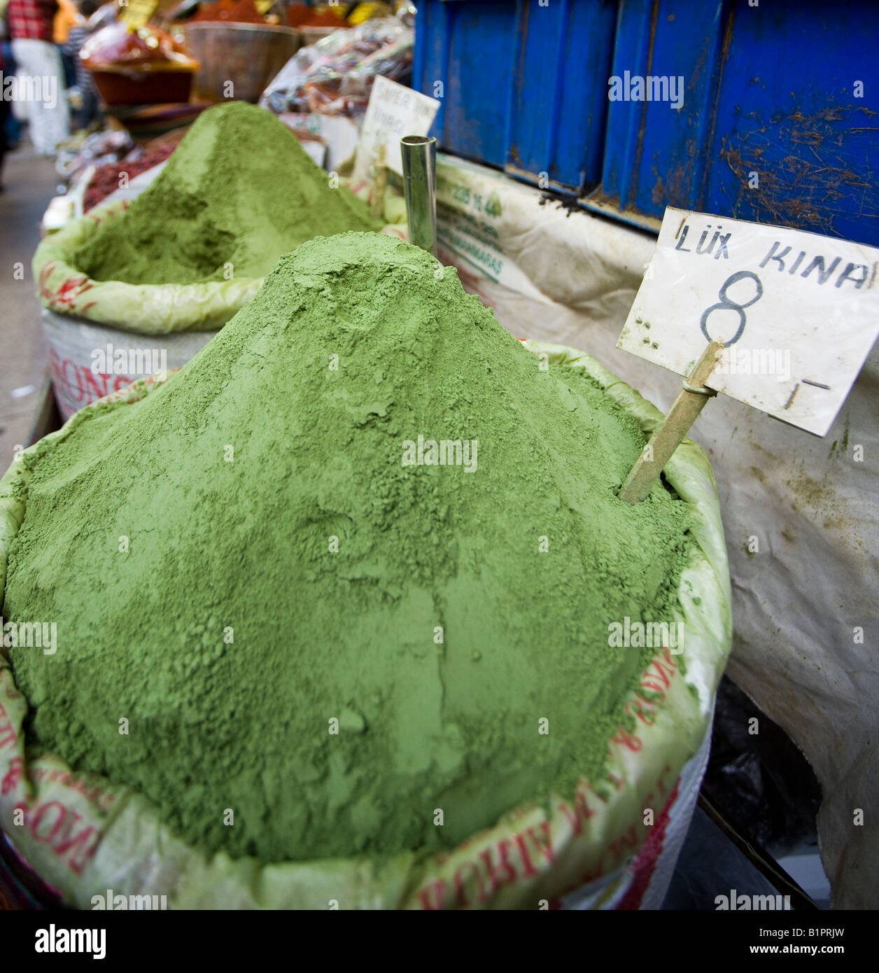 Chinese Green Tea Bright green powdered Lüx Kina Tea mounded pyramid ...