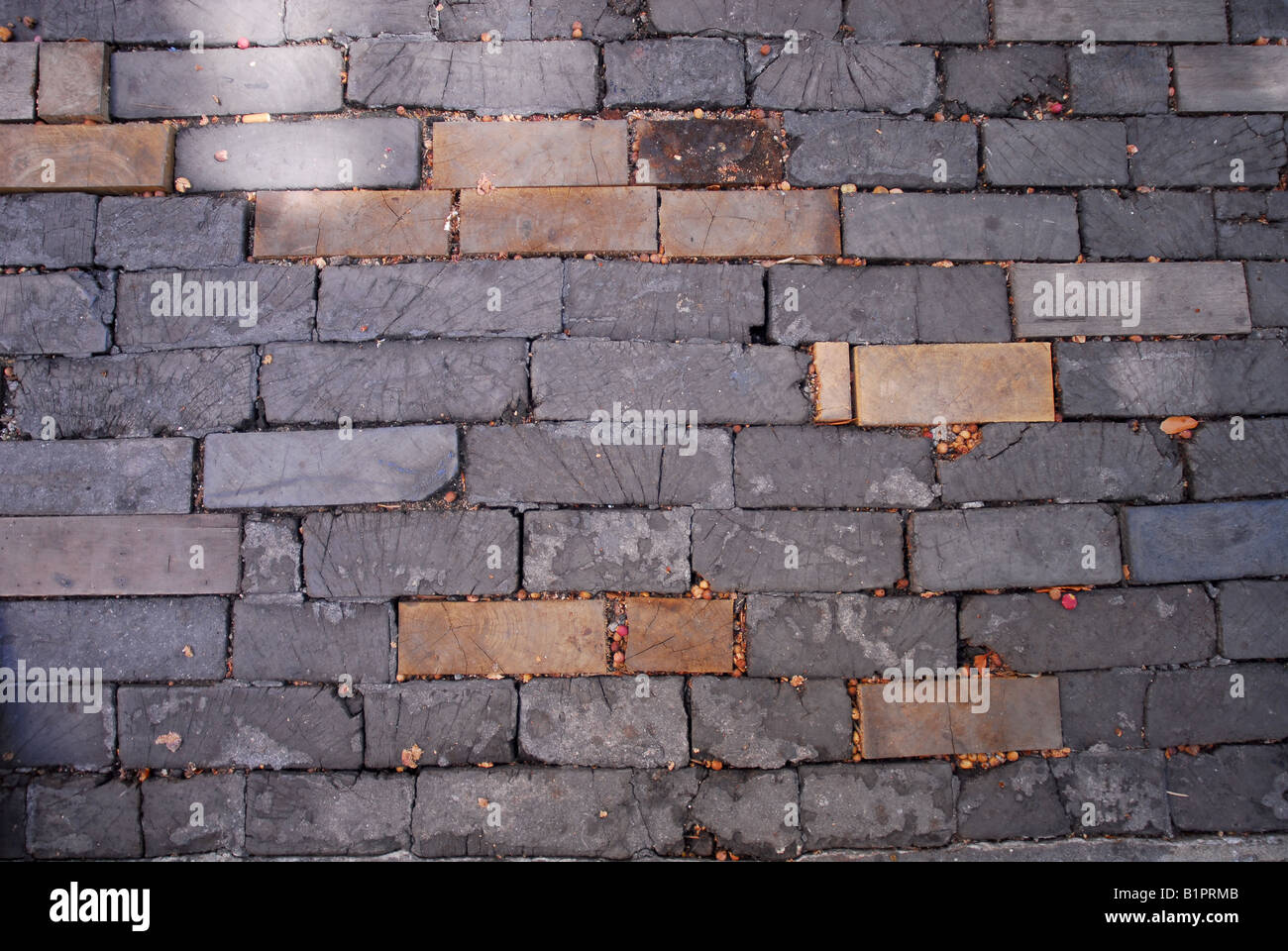 wood brick paving Havana Cuba Stock Photo - Alamy