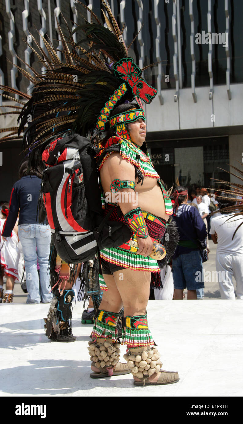 Mexican Man Dressed in Aztec Crocodile Costume at a Traditional Aztec ...