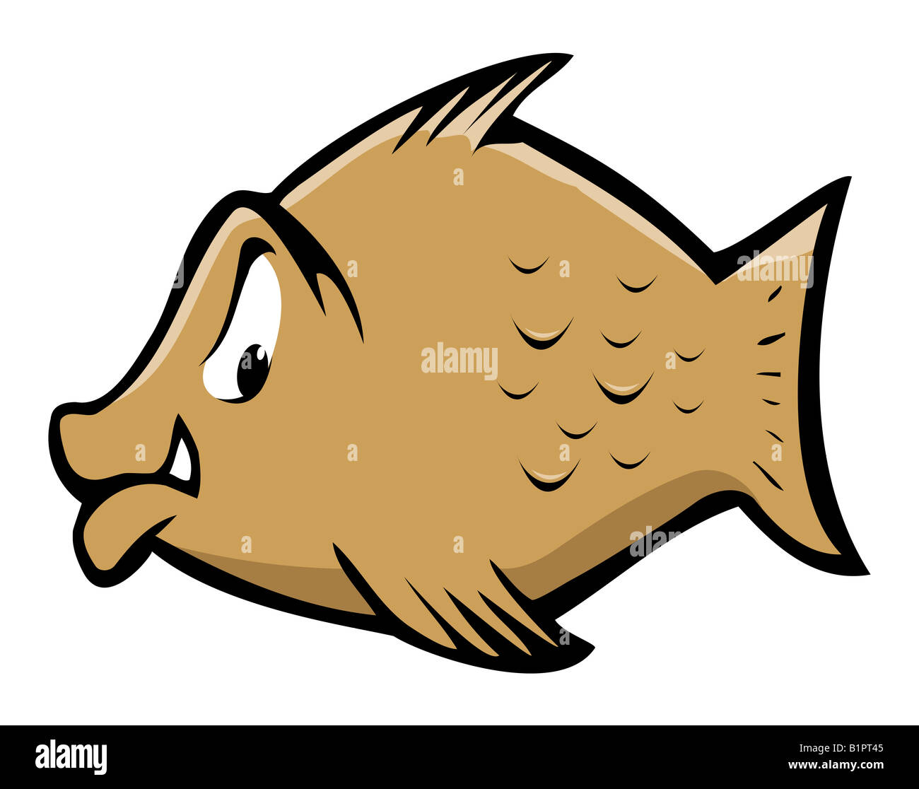 cartoon vector illustration of a piranha Stock Photo - Alamy