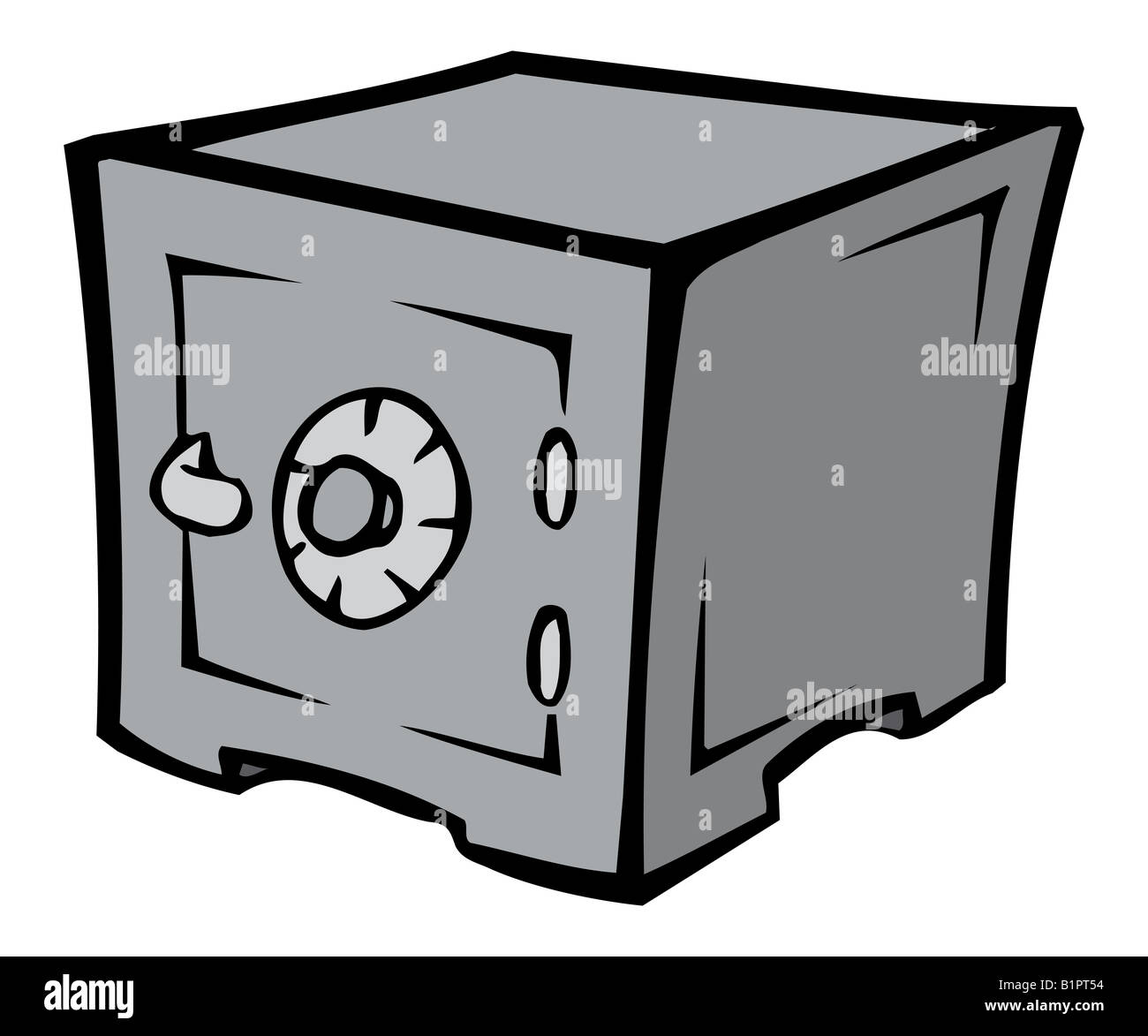 cartoon vector illustration of a safe Stock Photo - Alamy