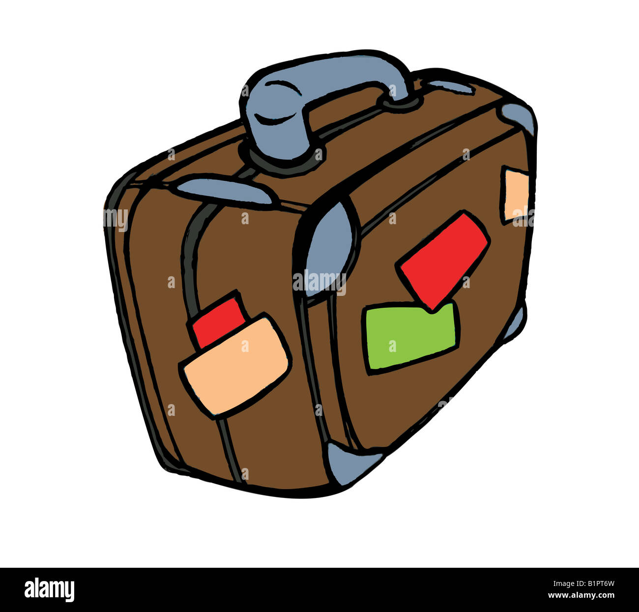cartoon illustration of a suitcase Stock Photo - Alamy