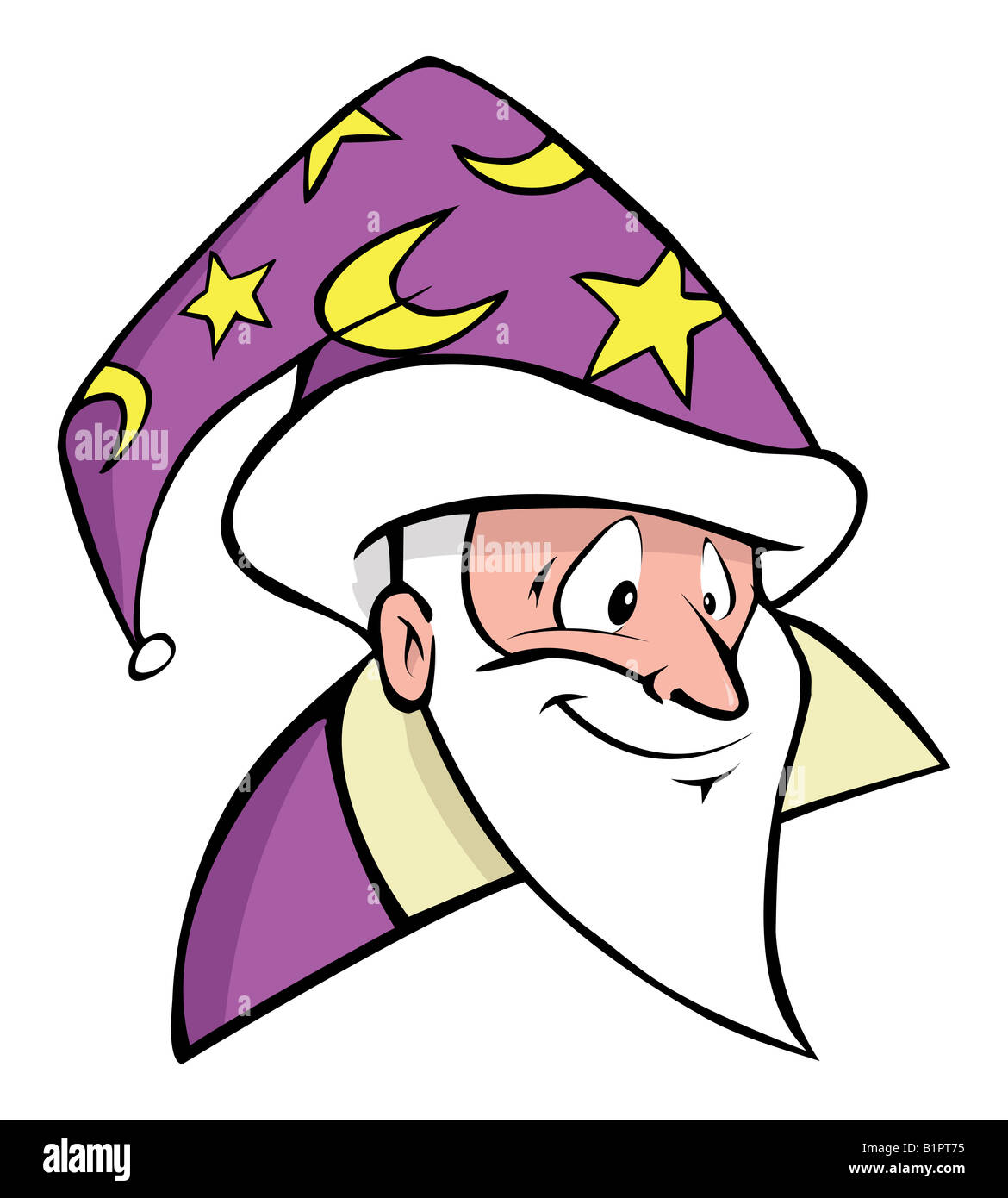cartoon illustration of a wizard Stock Photo - Alamy
