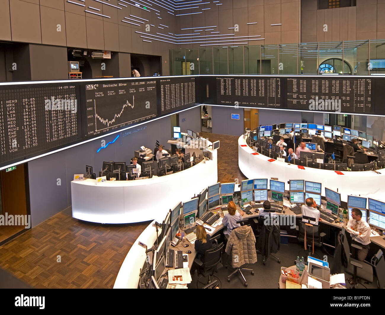 interior view of Frankfurt Stock Exchange Hesse Germany Stock Photo - Alamy