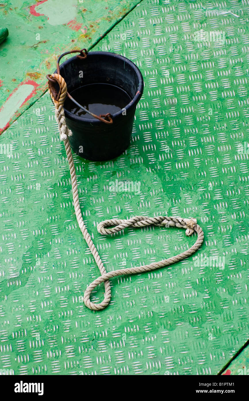 Bucket on a ship Stock Photo - Alamy