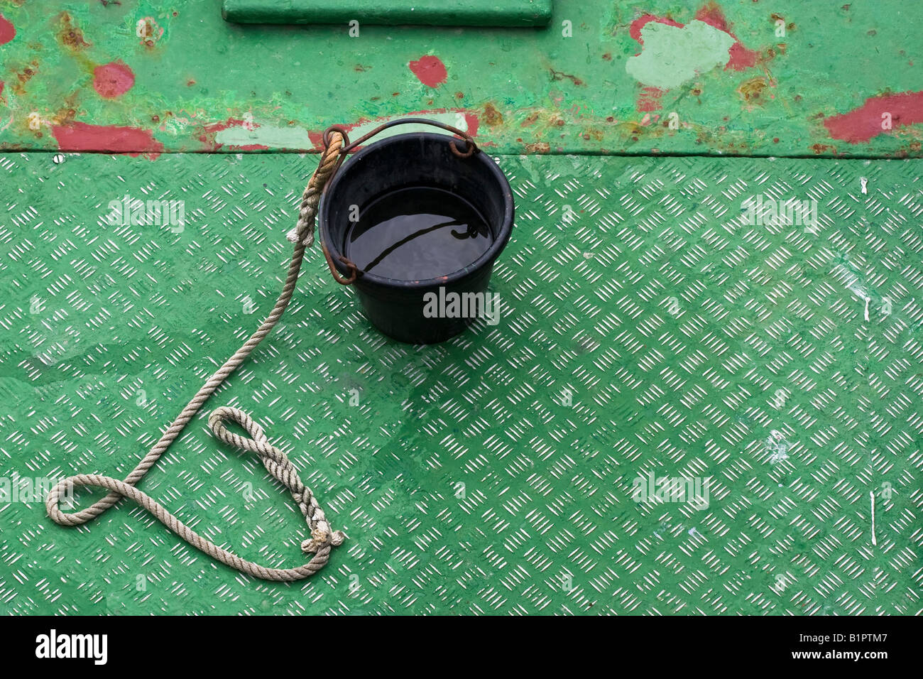 Bucket on a ship Stock Photo - Alamy