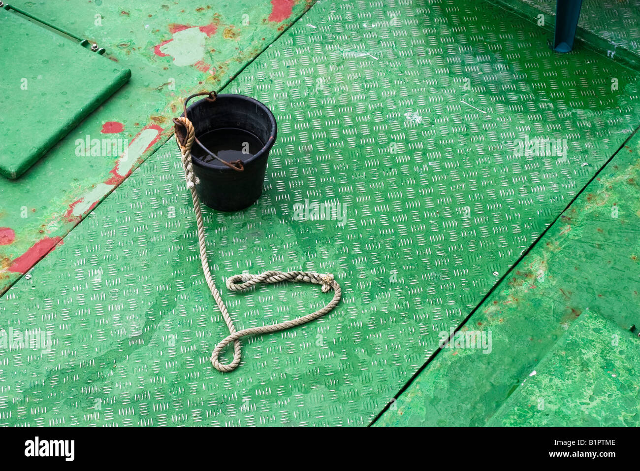 Bucket on a ship Stock Photo - Alamy