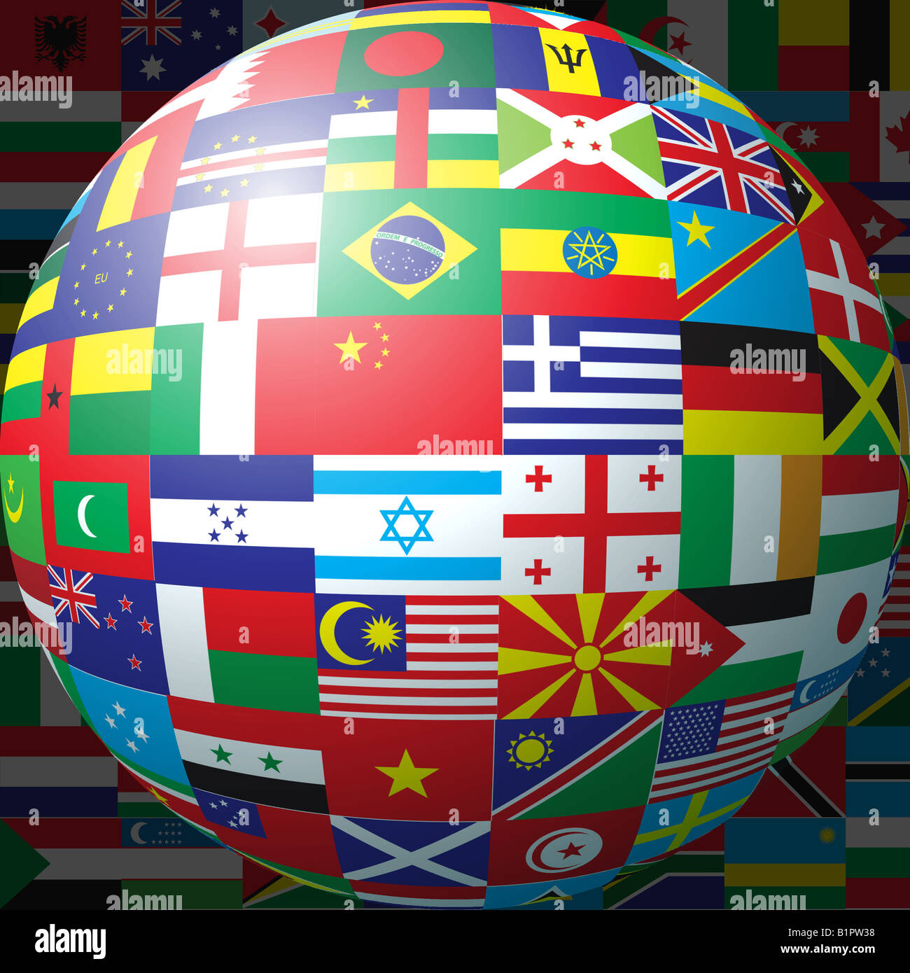 3d World Flags Globe